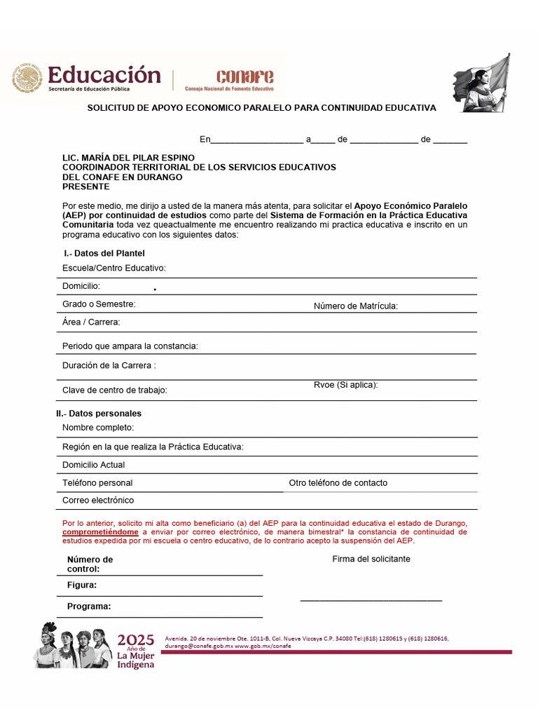 Formato_Solicitud de AEP Para Continuidad de Estudios | PDF