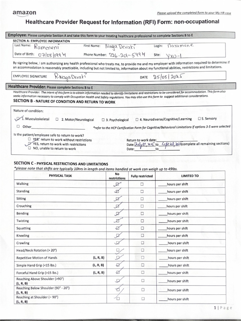 RFI Form | PDF