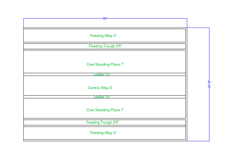 Livestock Feeding and Alley Dimensions | PDF