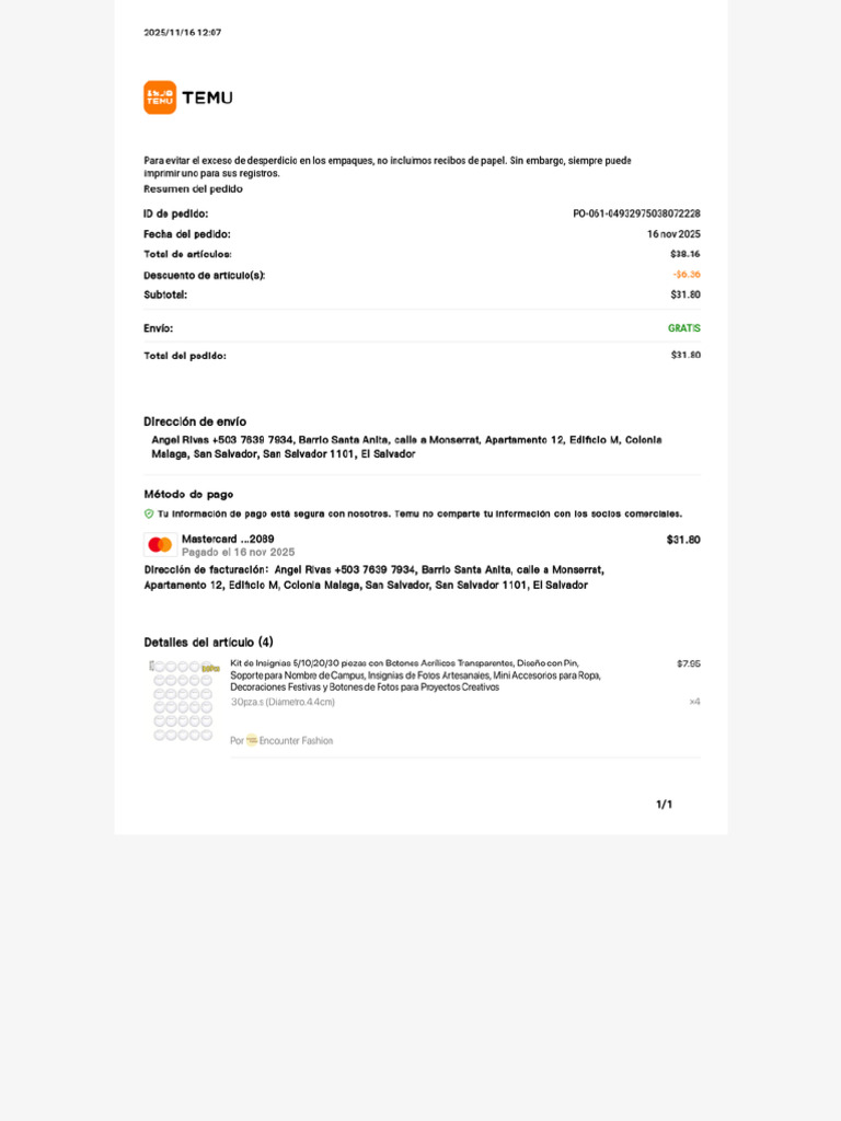 Temu Web Document | PDF