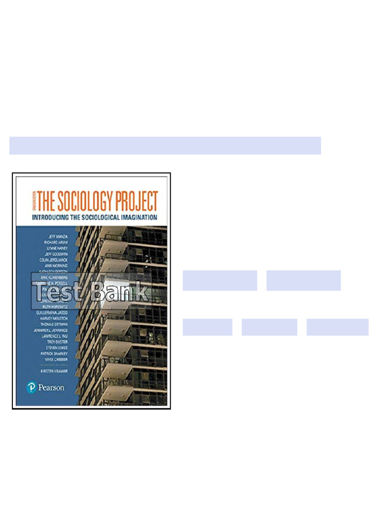 528Sociology Project Introducing the Sociological Imagination Canadian ...