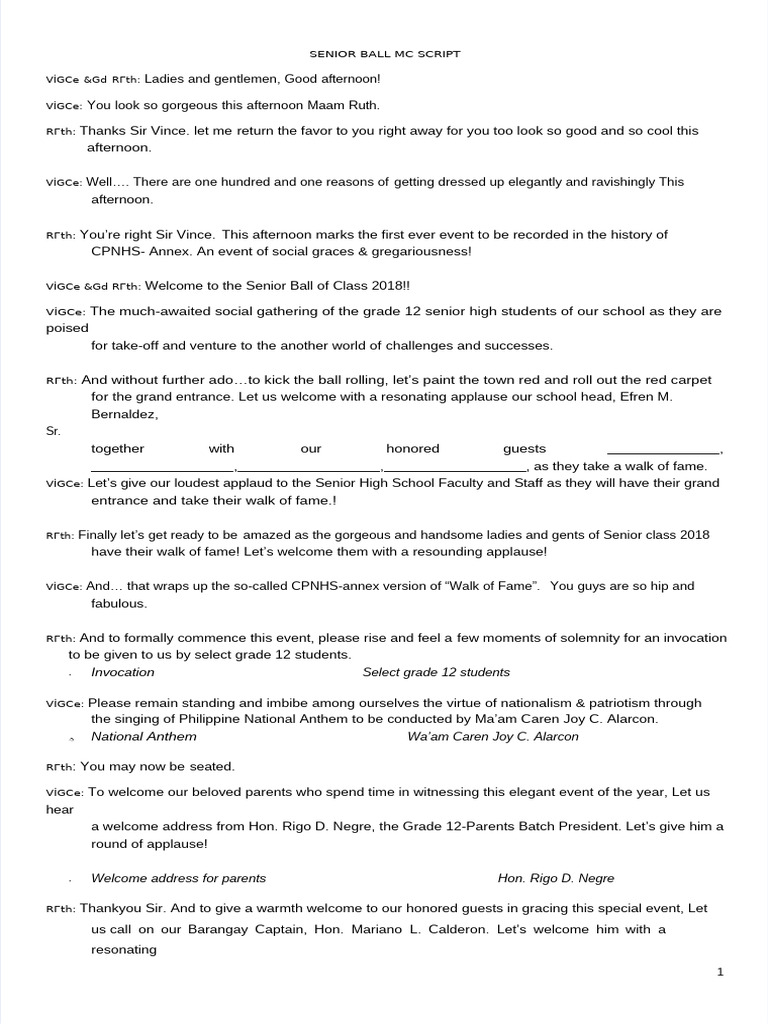 pdf-senior-ball-mc-script | PDF | Prediction