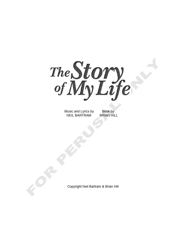 The Story of My Life Libretto | PDF