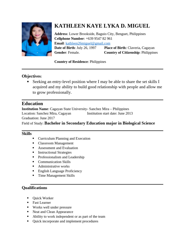Entry-Level Teacher Resume of Kathleen Kaye | PDF | Teachers | Schools