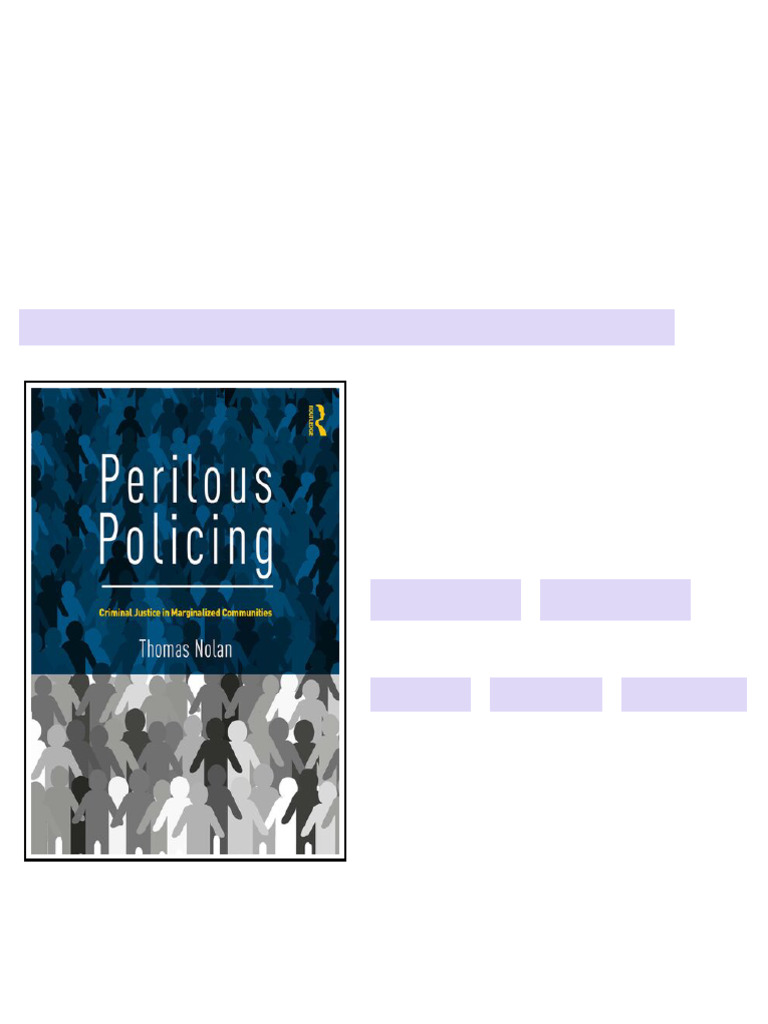 (Ebook) Perilous Policing: Criminal Justice in Marginalized Communities ...
