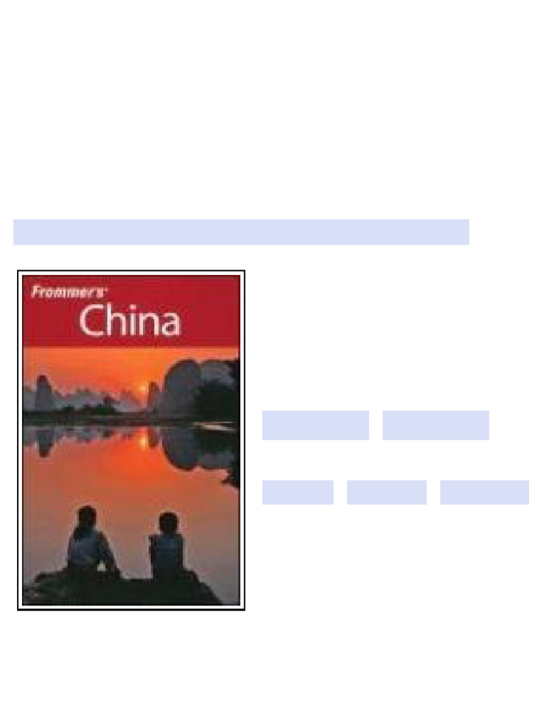 (Ebook) Frommer's China (Frommer's Complete) by Simon Foster, Jen Lin ...