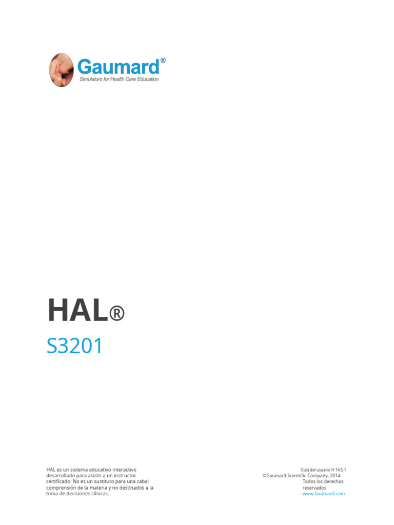 Guía de Usuario del Simulador HAL S3201 | PDF | Tableta | Respiración