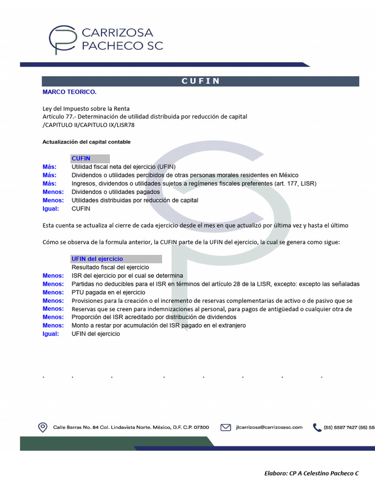 Cufin y Ufin | PDF