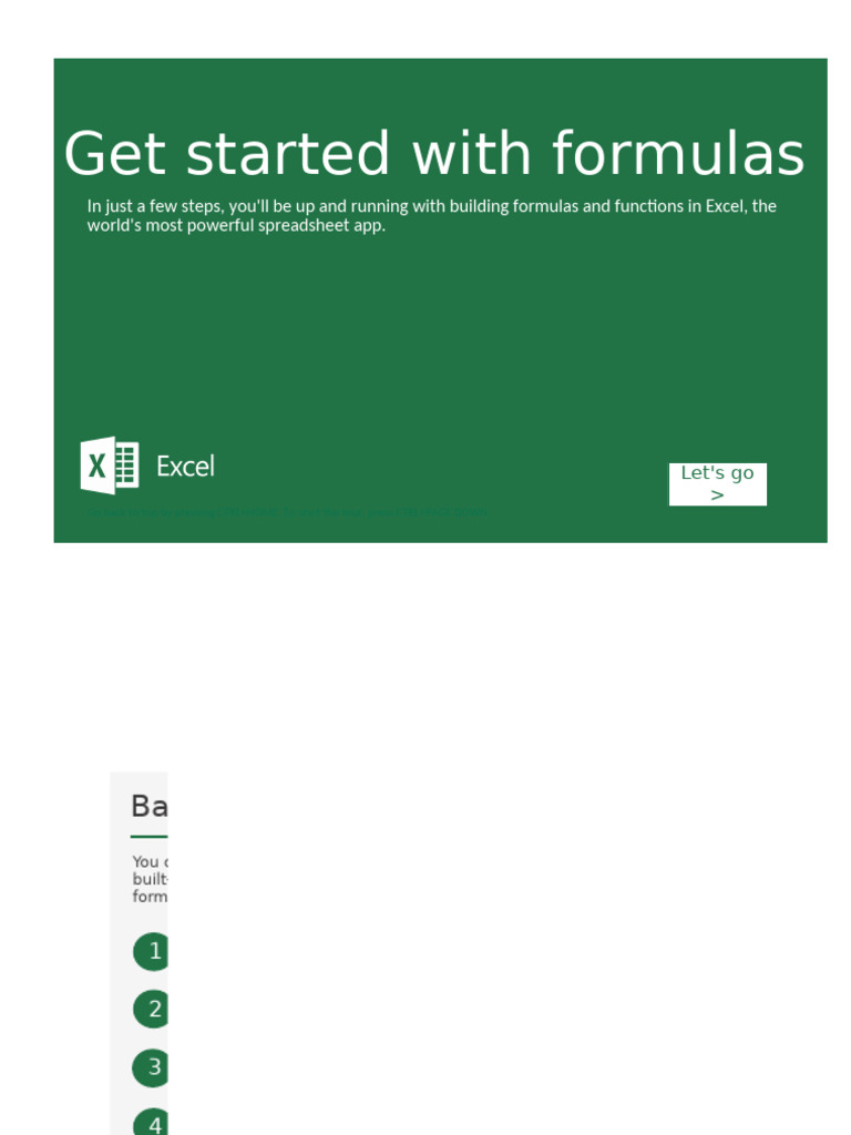Formula Tutorial 1 | PDF | Microsoft Excel | Function (Mathematics)