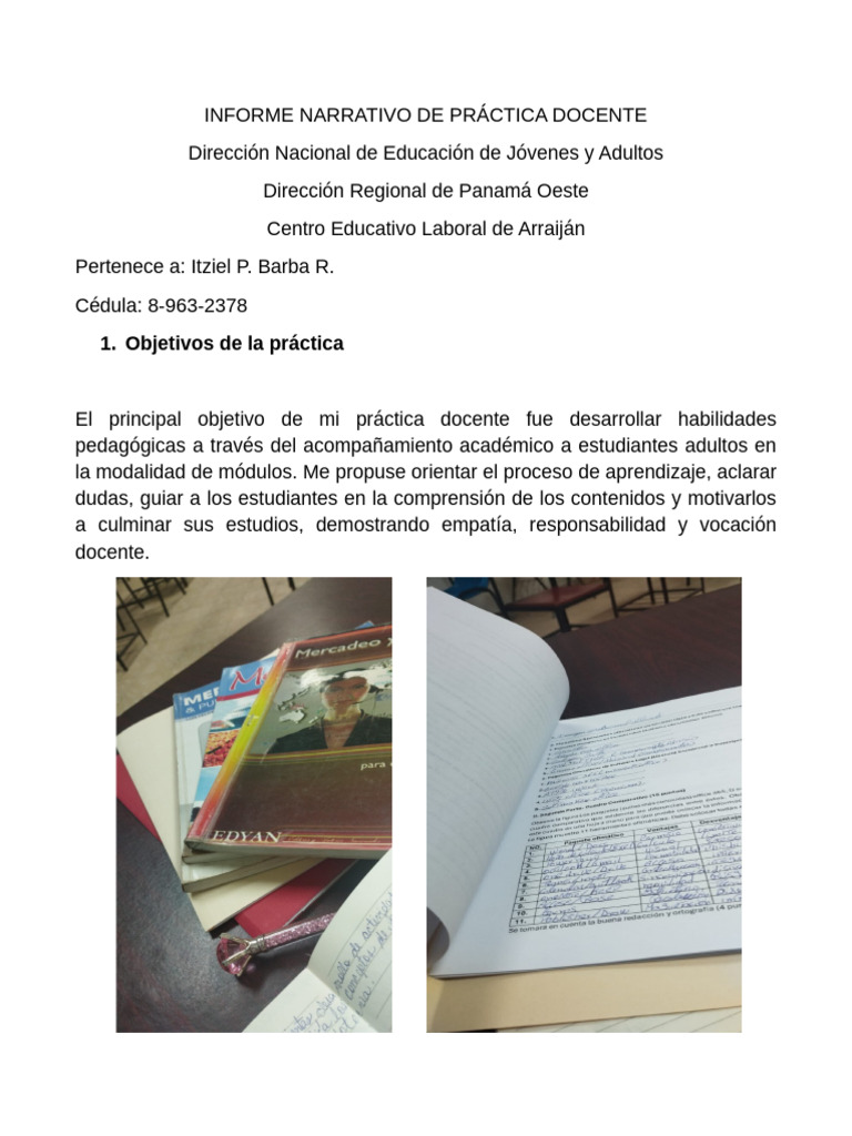 PRACTICA DOCENTE ITZIEL BARBA | PDF | Maestros | Motivación