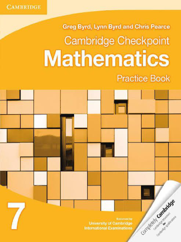 Cambridge Checkpoint Mathematics 7 Practice Book | PDF