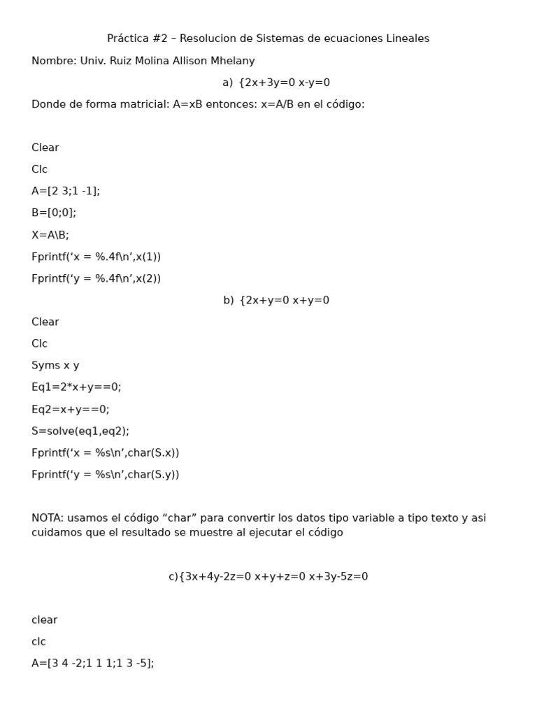 Ruiz Molina Allison Mhelany - Practica 2 - MEC130 | PDF
