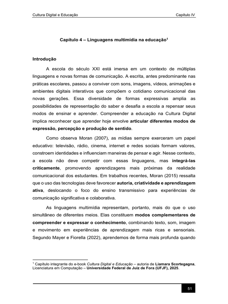 Linguagens Multimídia na Educação Moderna | PDF | Aprendizado | Pedagogia