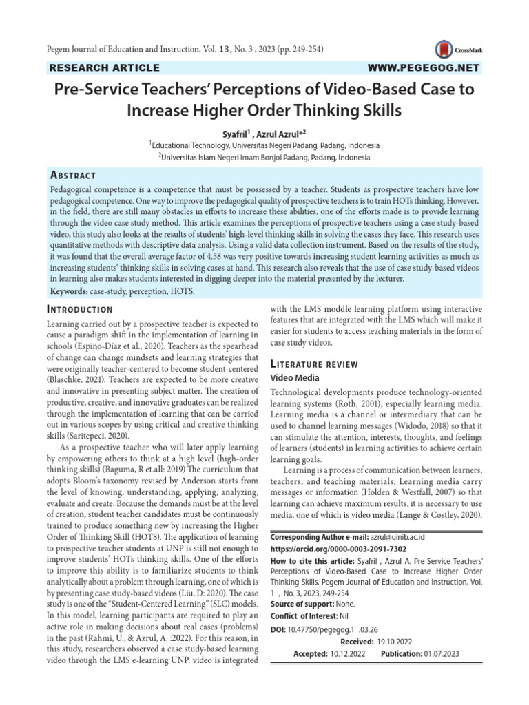 26.+Syafril+et+al.,+ID+2351 (1) | PDF | Critical Thinking | Thought