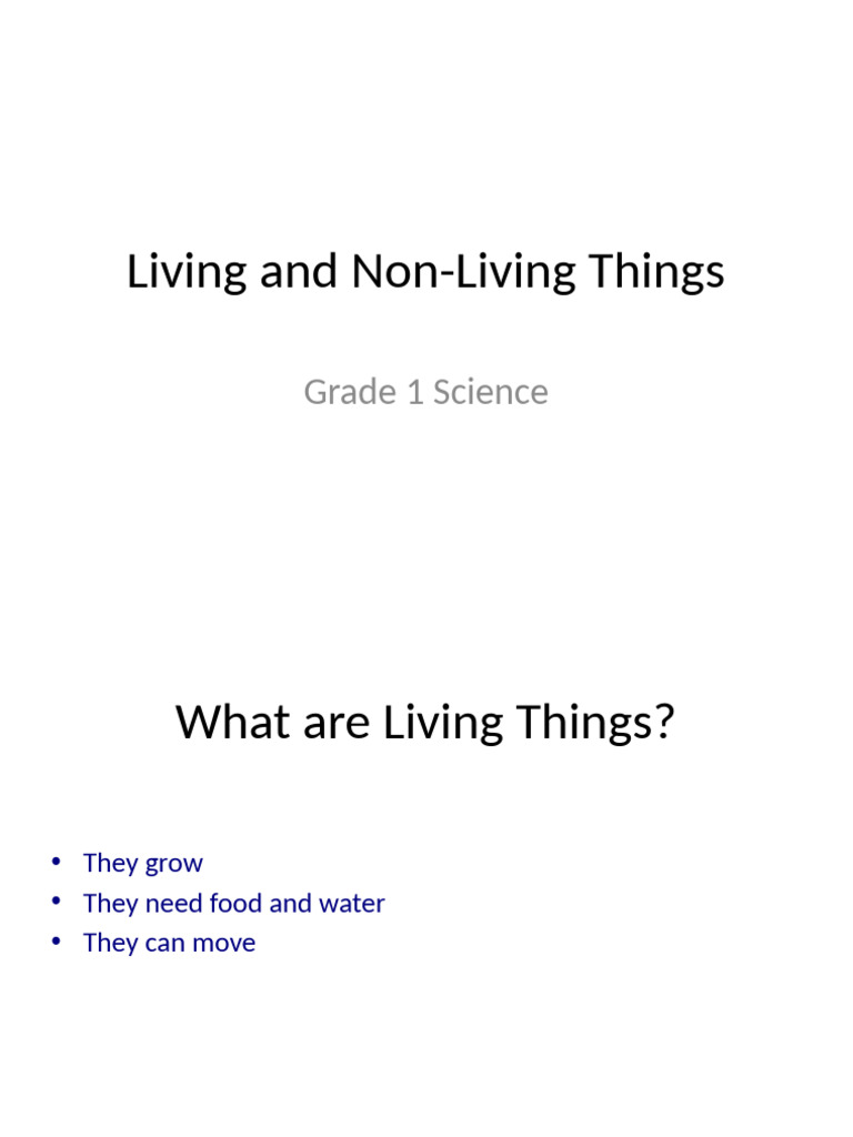 Living vs Non-Living Things for Kids | PDF