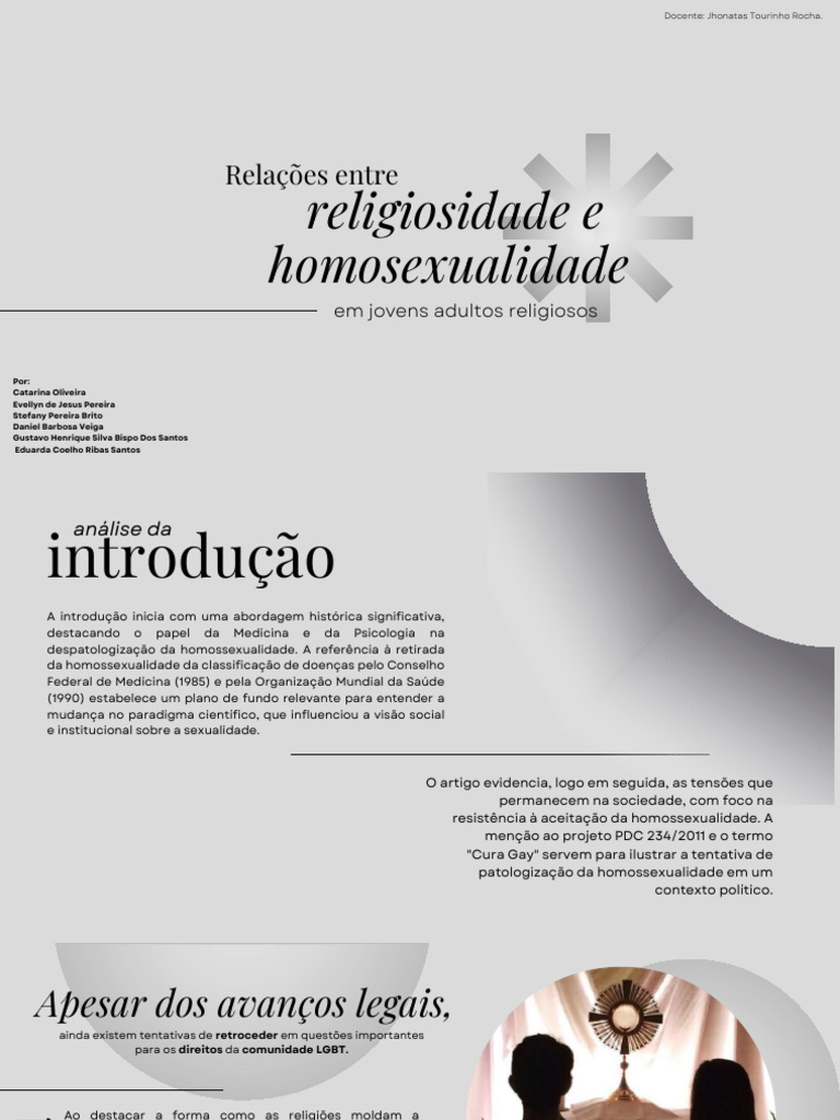 Trabalho - Sexualidade e Religiosidade | PDF | Homossexualidade | Fé