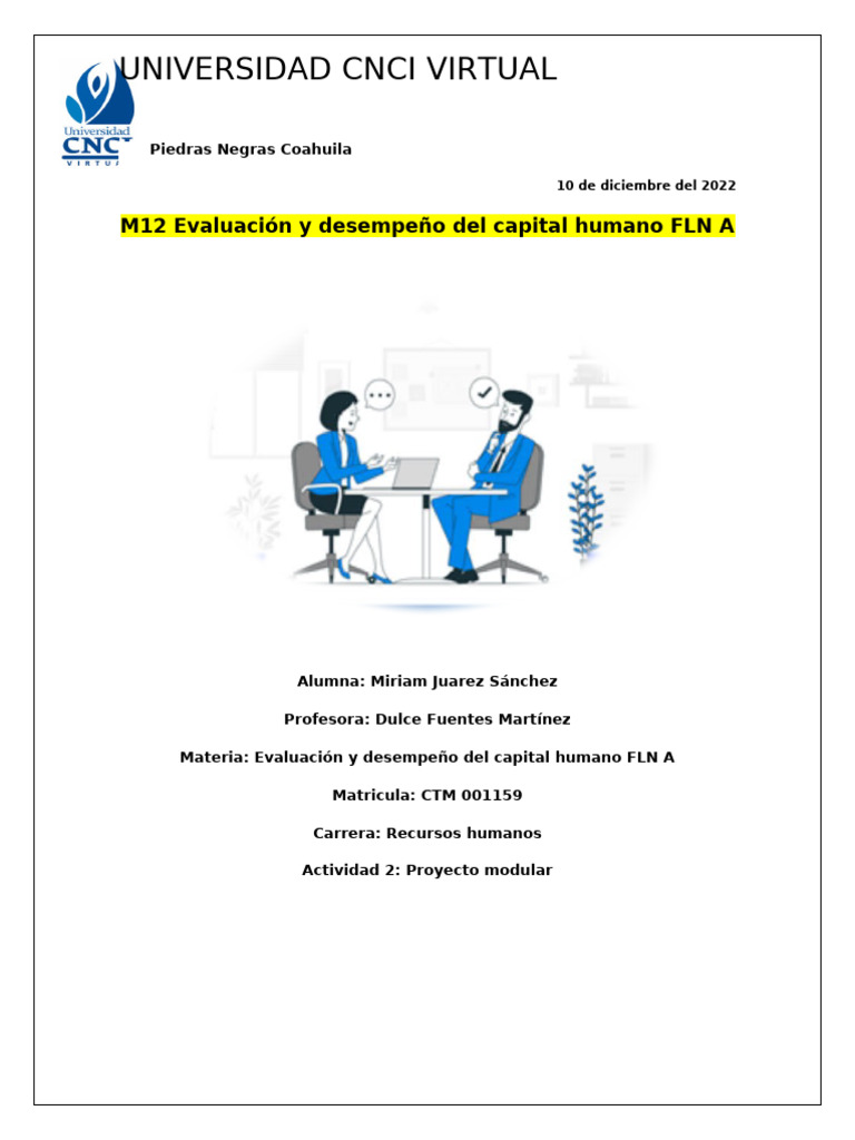 Proyecto Modular Act. 2 | PDF | Gestión de recursos humanos