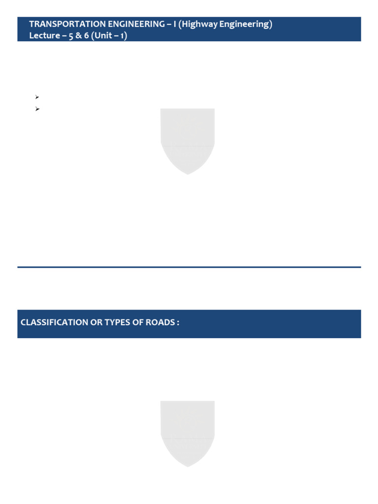 lecture-4 road patterns | PDF | Road | Traffic