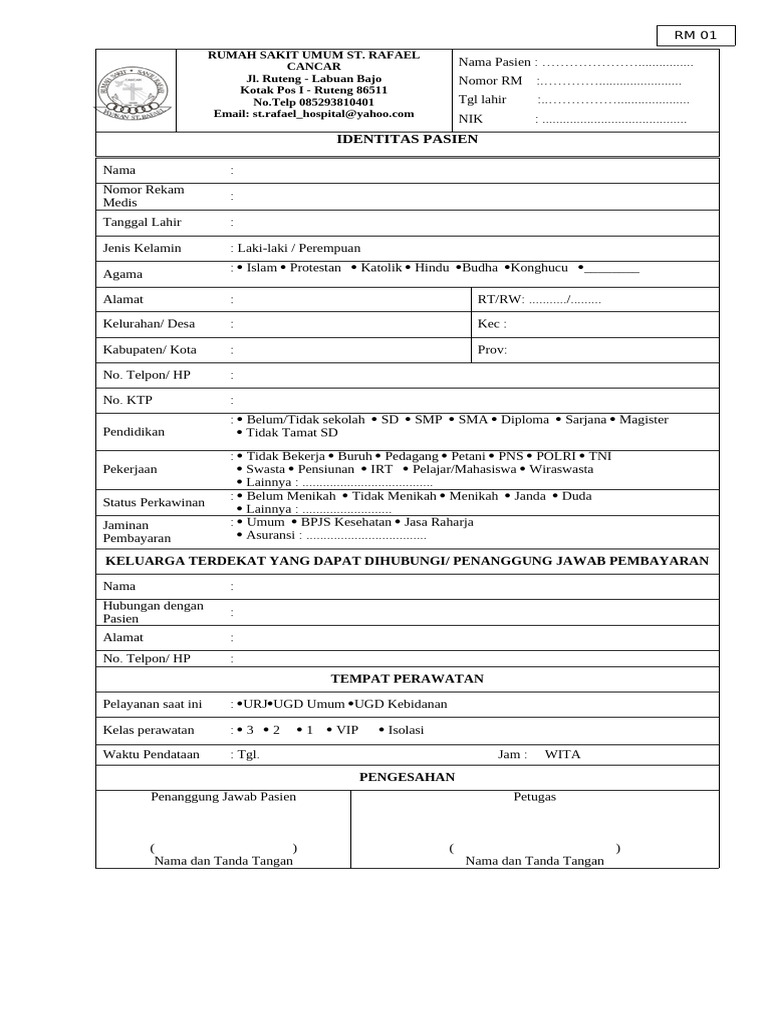 Identitas Pasien | PDF