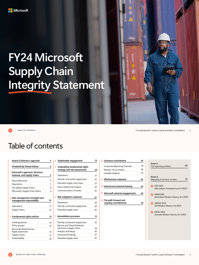 Microsoft FY24 Supply Chain Integrity Report | PDF | Supply Chain ...