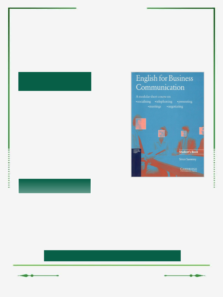 English For Business Communication 1st edition by Simon Sweeney ISBN ...