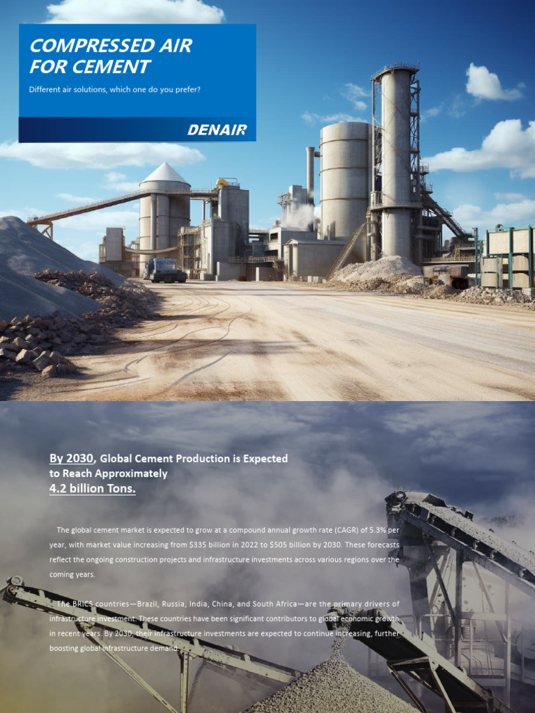 Compressed Air Solutions for Cement Industry | PDF | Cement | Materials