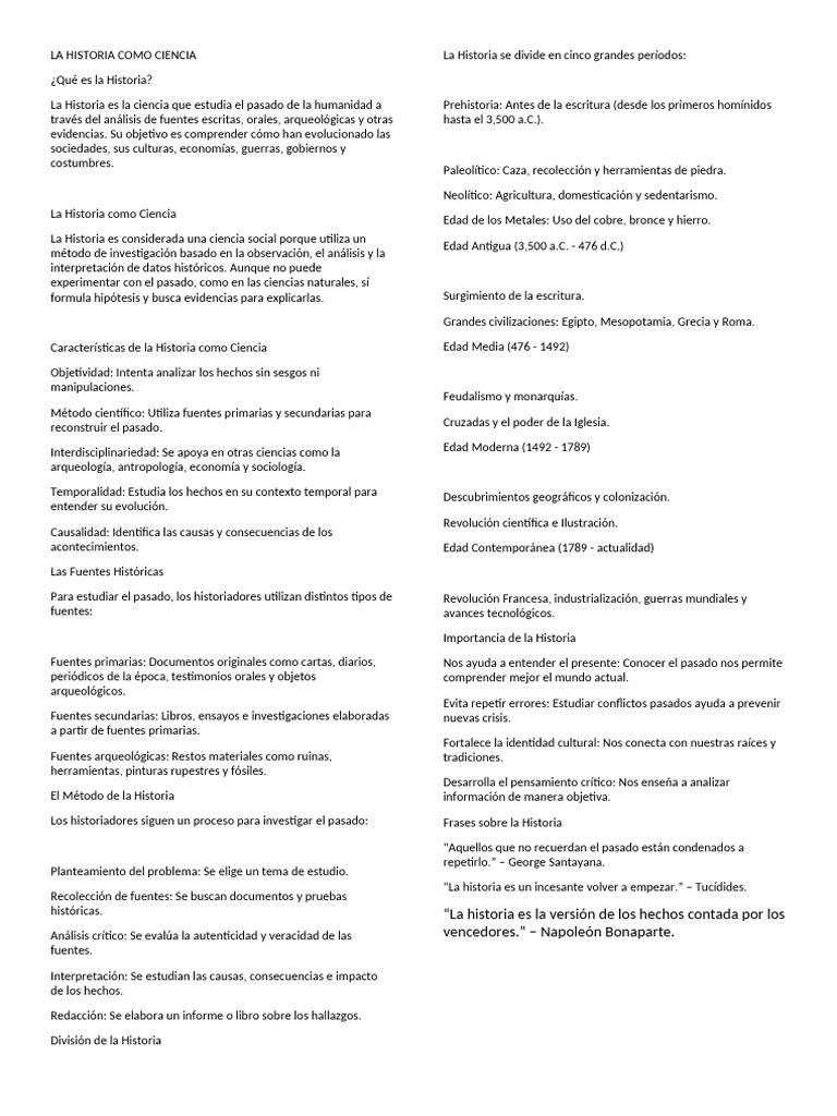 LA HISTORIA COMO CIENCIA-joselin | PDF | Science | Historiador