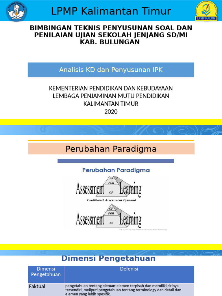 1. Analisis KD Dan Penyusunan IPK | PDF
