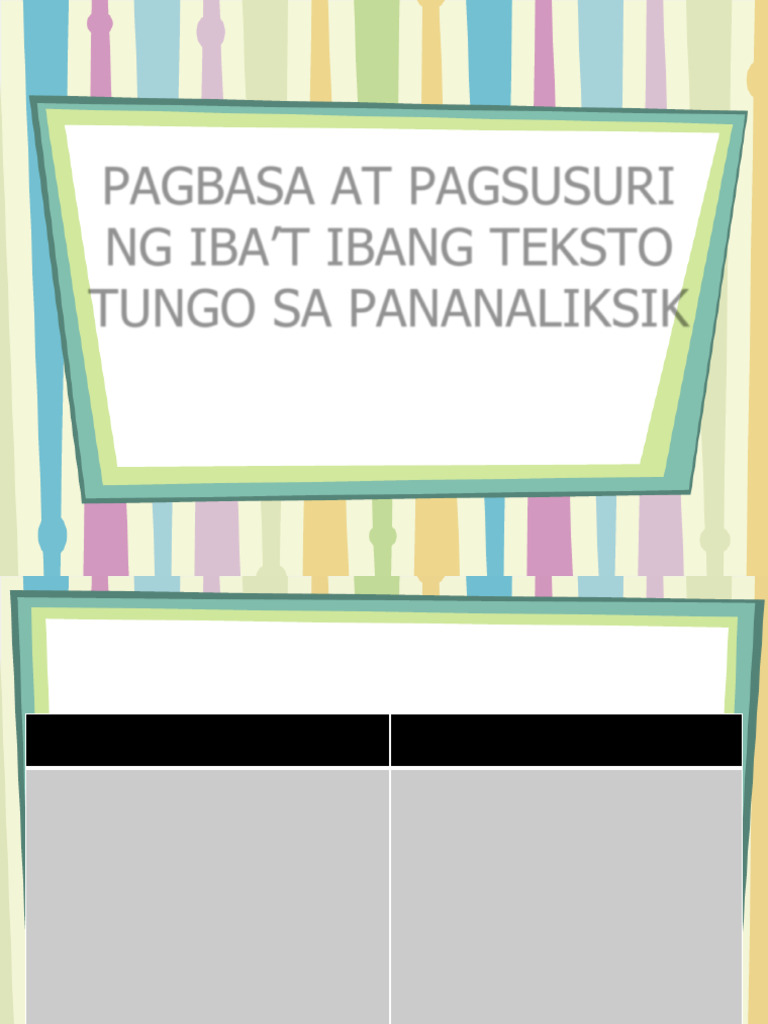 Mga Uri Ng Teksto Ppt | PDF