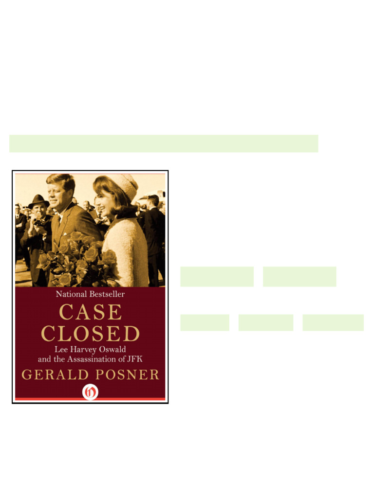 Case Closed Lee Harvey Oswald and the Assassination of JFK Gerald ...