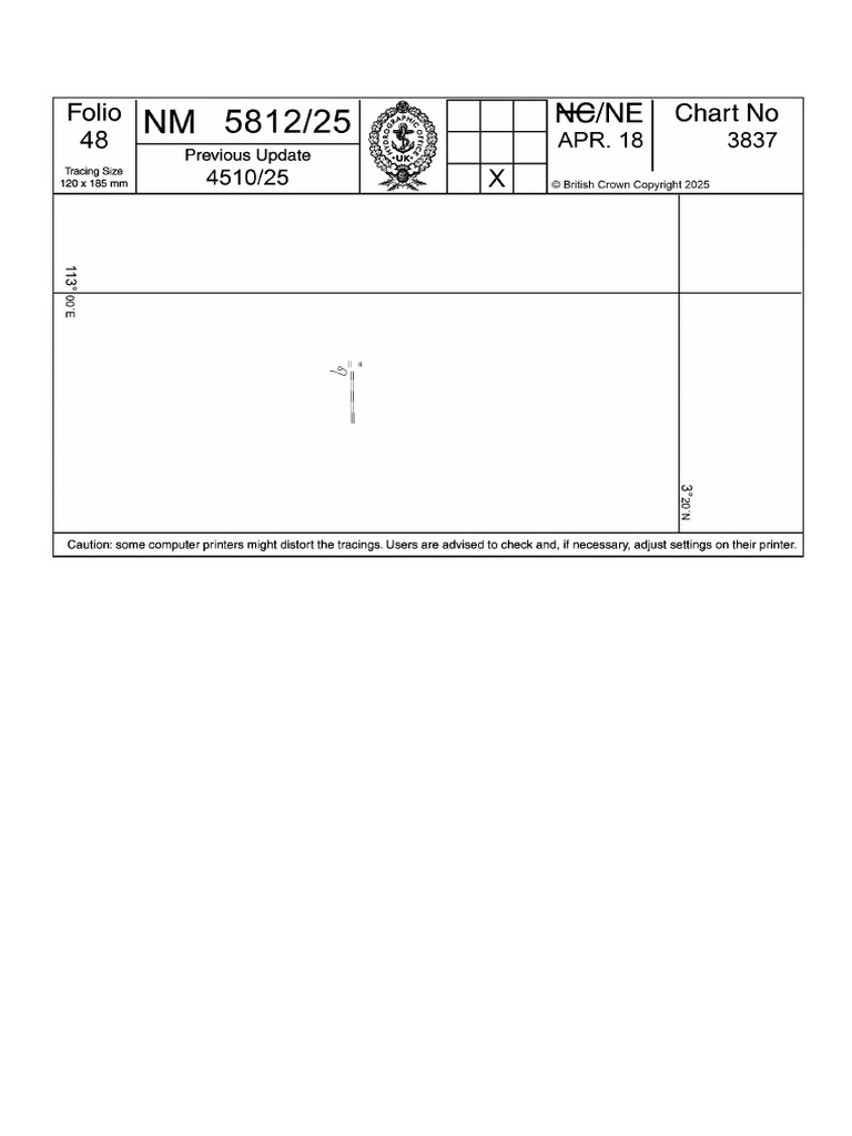 Tracing for NM 5812 Chart 3837 | PDF