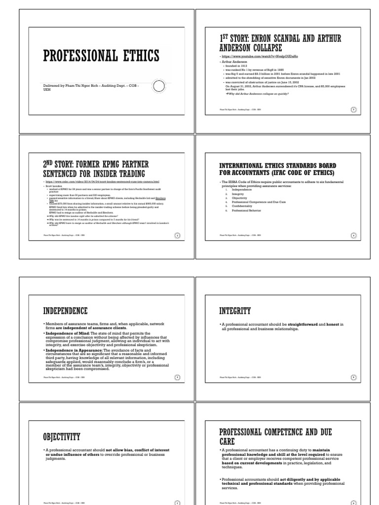 Arthur Andersen and KPMG Ethics Failures | PDF | Business