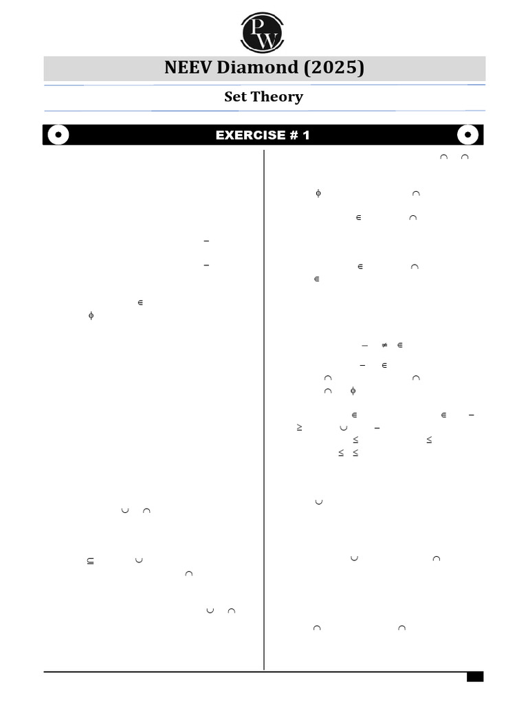 Set Theory Module | PDF | Mathematical Logic | Mathematical Concepts