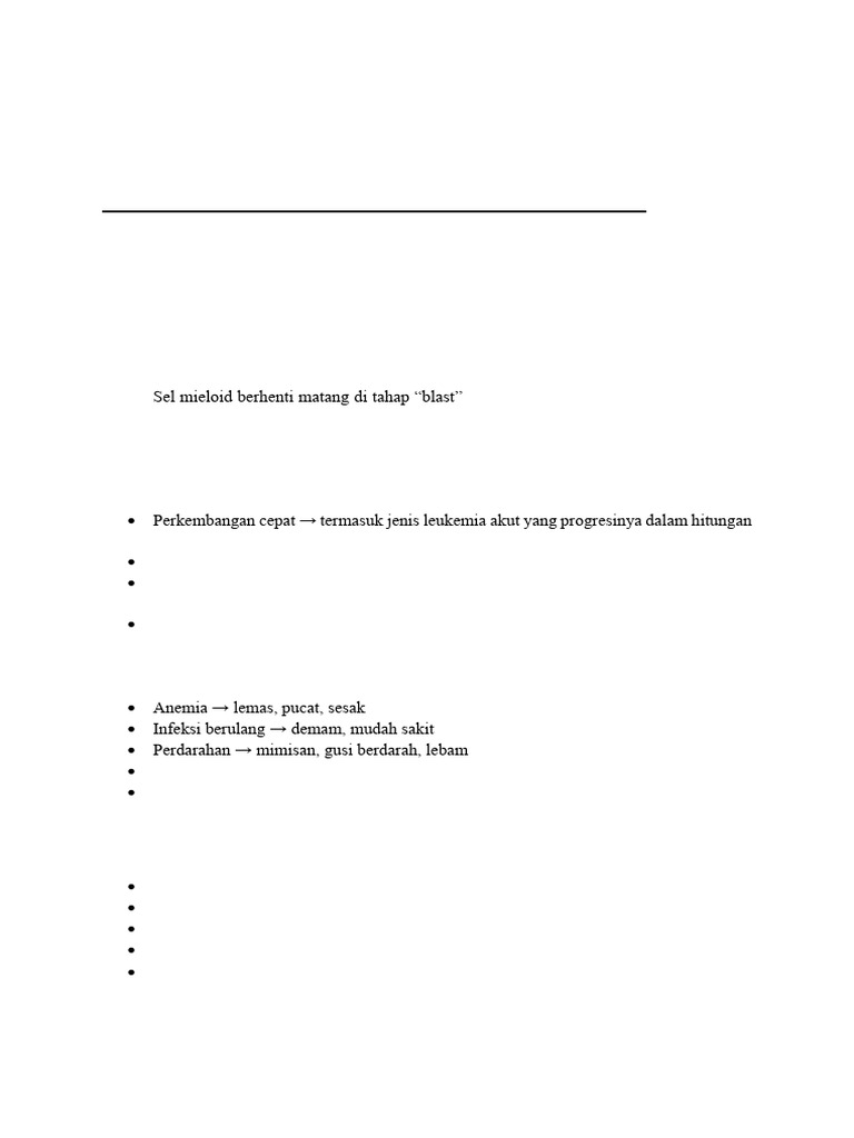 Patofisiologi Leukemia Mieloid Akut - Jeni Rosa | PDF