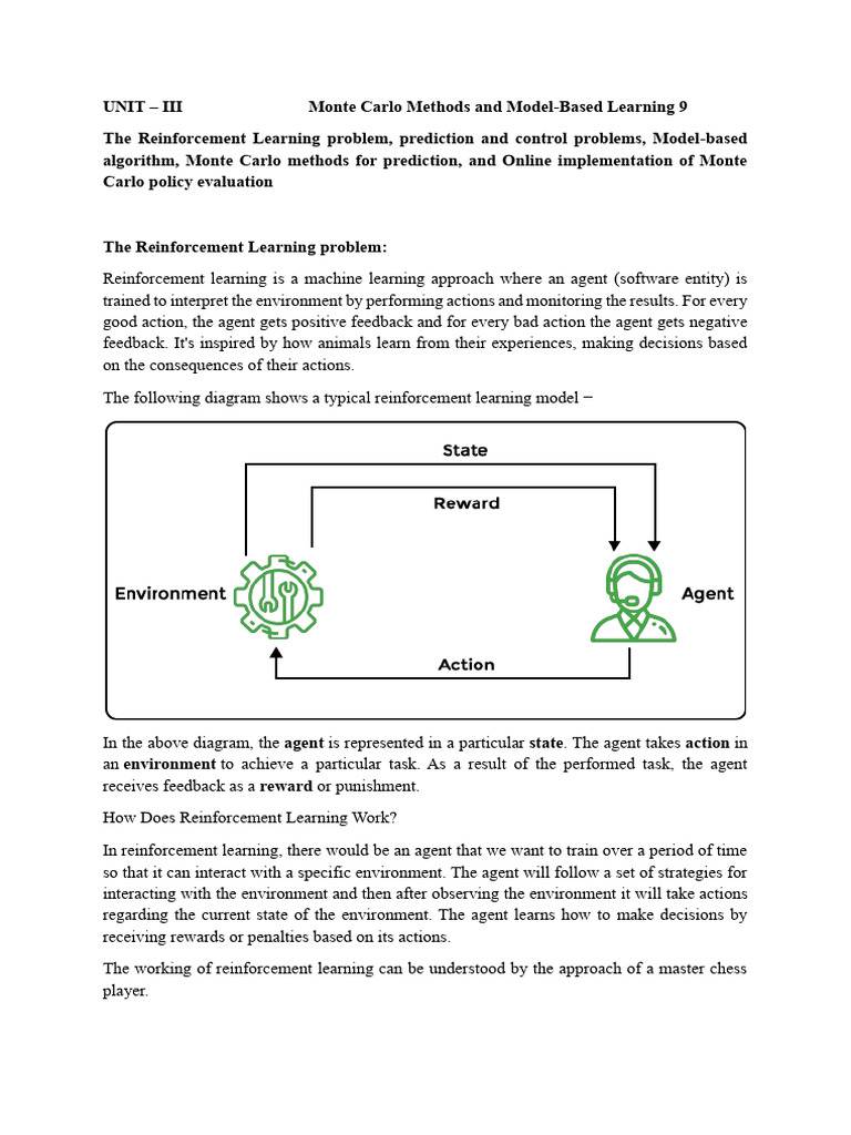UNIT 3 | PDF | Learning | Reinforcement