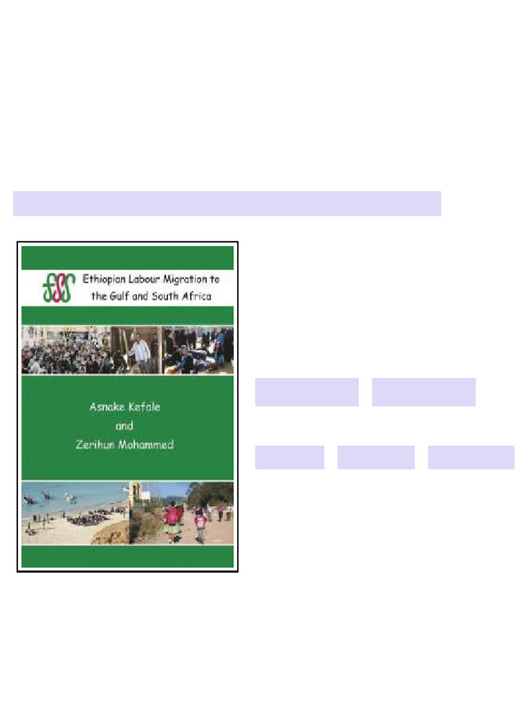 Ethiopian Labour Migration to the Gulf and South Africa 1st Edition ...