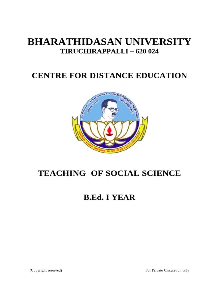 Social Science Teaching Syllabus B.Ed. | PDF | Social Sciences | Science