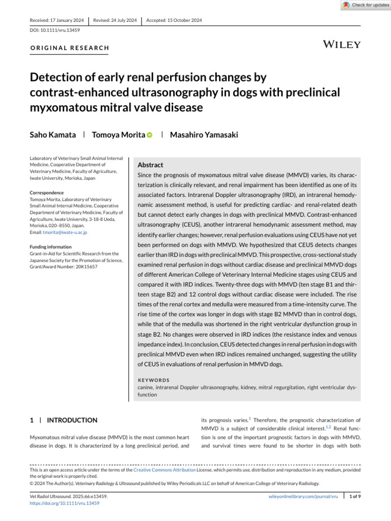 VRU - 2024 - Kamata - Detection of early renal perfusion changes by ...