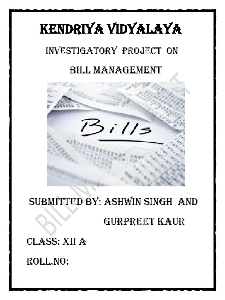 Bill Management | PDF | Databases | Table (Database)