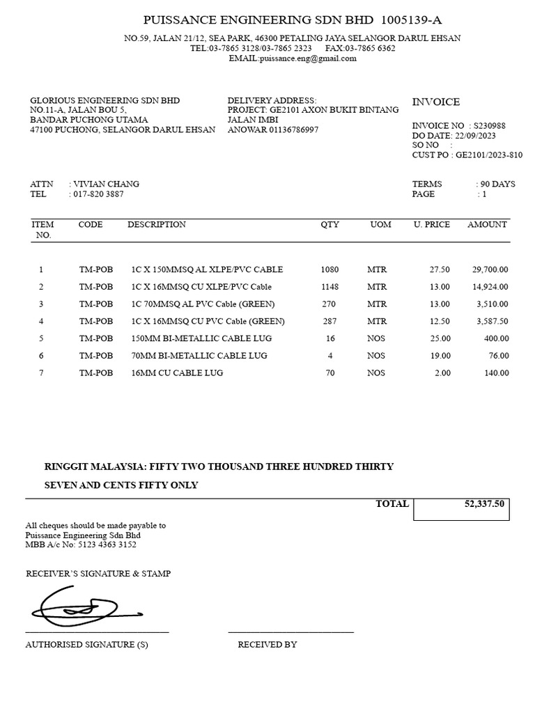 Cable Rates PS Inv (1) 20231214 | PDF