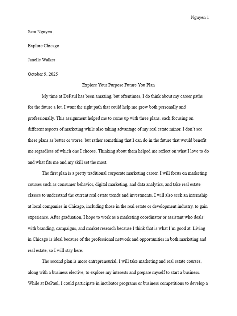 _Explore Your Purpose Future You Plan - Sam Nguyen | PDF | Marketing ...