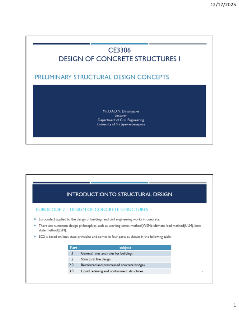 Concrete Structures Design Overview | PDF | Yield (Engineering) | Concrete