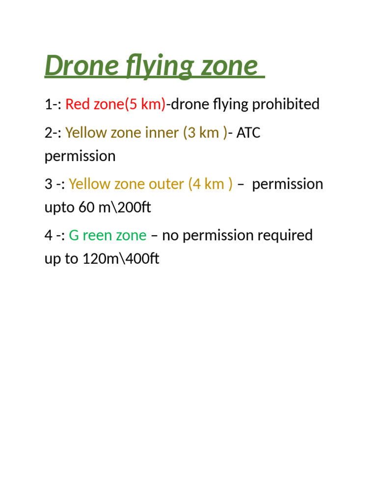 Drone Flying Zone Regulations Explained | PDF