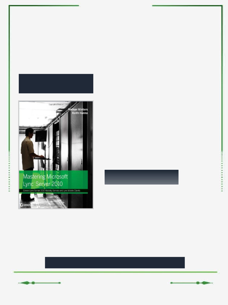 Mastering Microsoft Lync Server 2010 1st Edition Nathan Winters ebook ...
