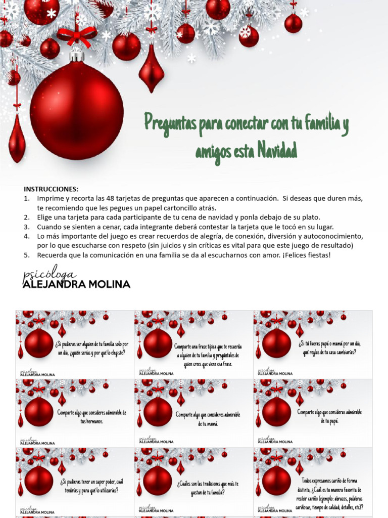 Preguntas para conectar en Navidad | PDF