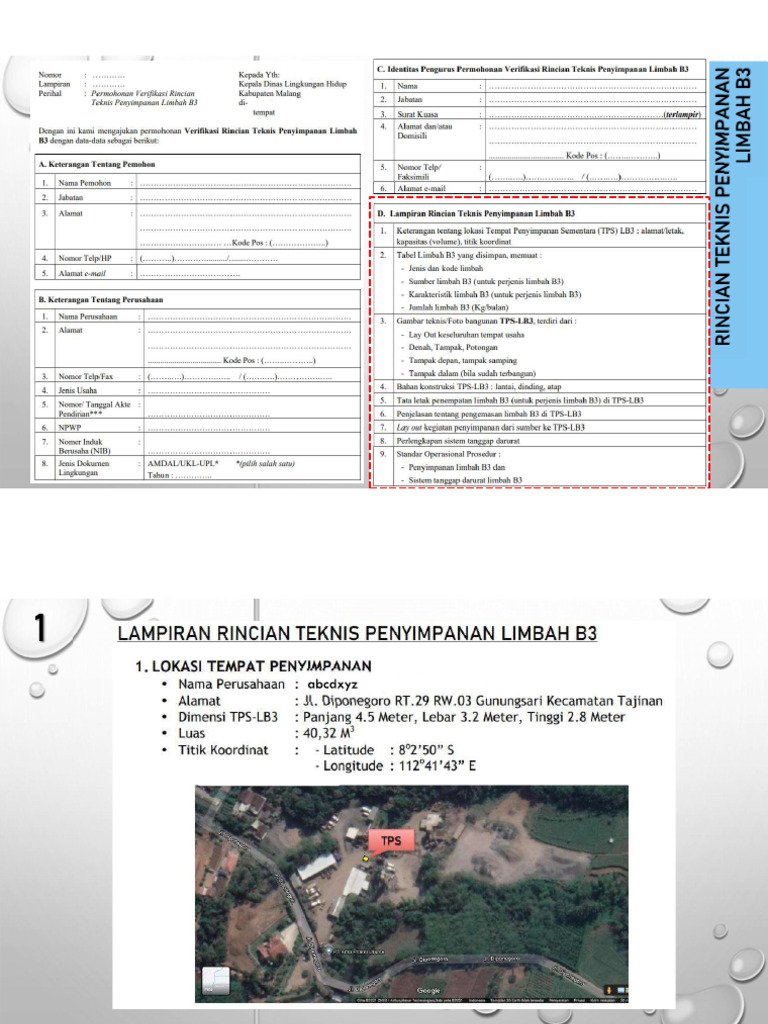 Pengisian Lampiran Form Rintek Penyimpanan LB3 | PDF