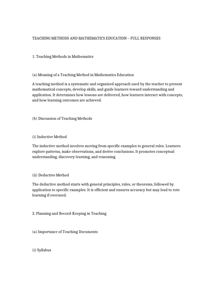 Effective Teaching Methods in Math Education | PDF | Trigonometry ...