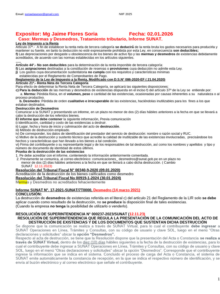 Taller 5 Merma Ene26 | PDF | normas internacionales de INFORMACION ...