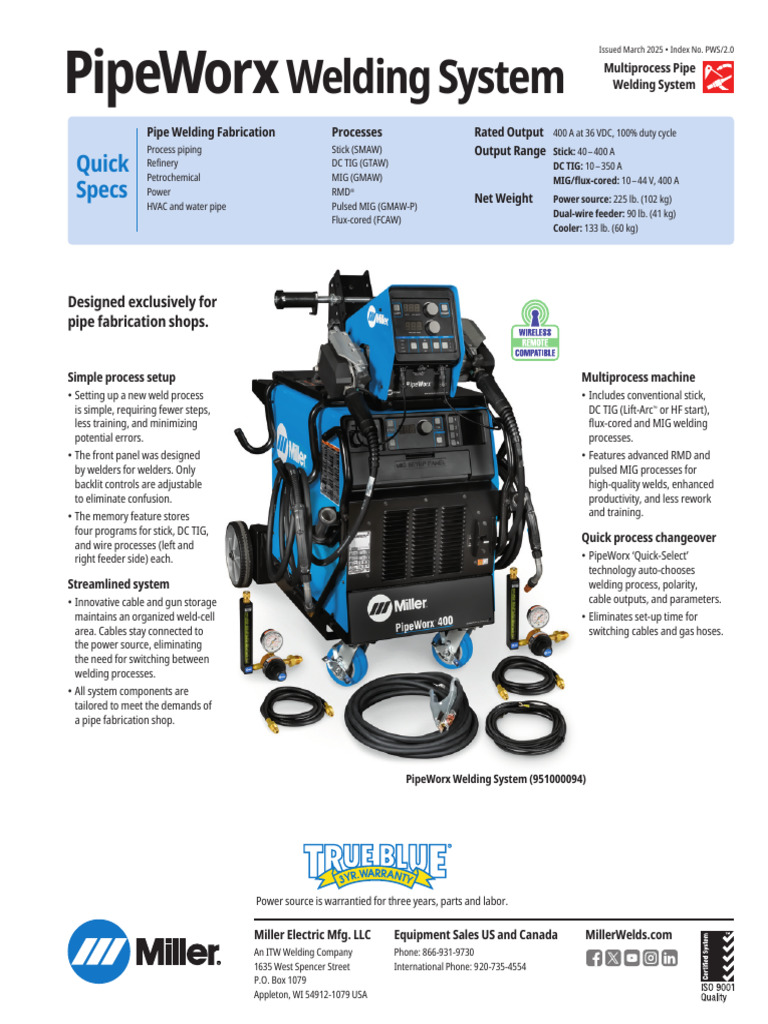 PipeWorx Multiprocess Welding System | PDF | Welding | Construction