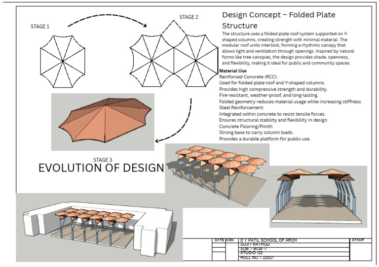 Design Concept - Folded Plate Structure The Structure Uses A Folded ...